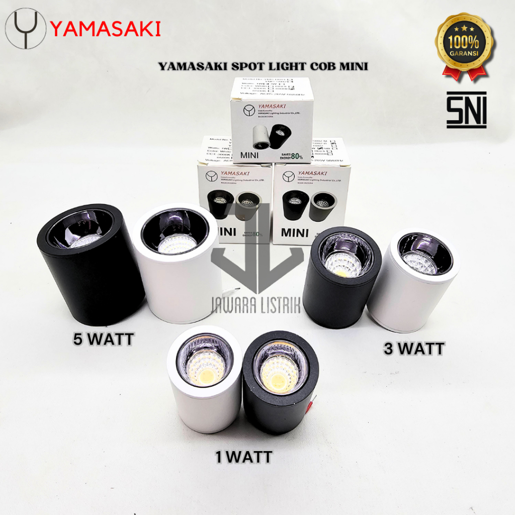 Jual YAMASAKI MINI LED SPOTLIGHT COB OUTBOW 1 , 3 & 5 WATT KAP BODY HITAM PUTIH | Shopee Indonesia