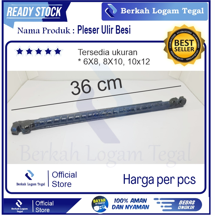 Jual Pleser Besi Ulir Dobel Gandeng Pembengkok Lubang 6, 8, 10, 12 mm ...