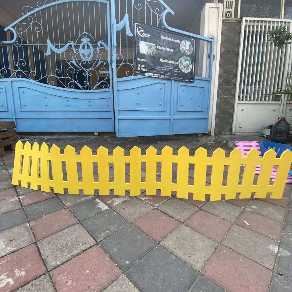 Jual pagar dekorasi pagar tinggi 40cm panjang -+ 220cm warna warni ...