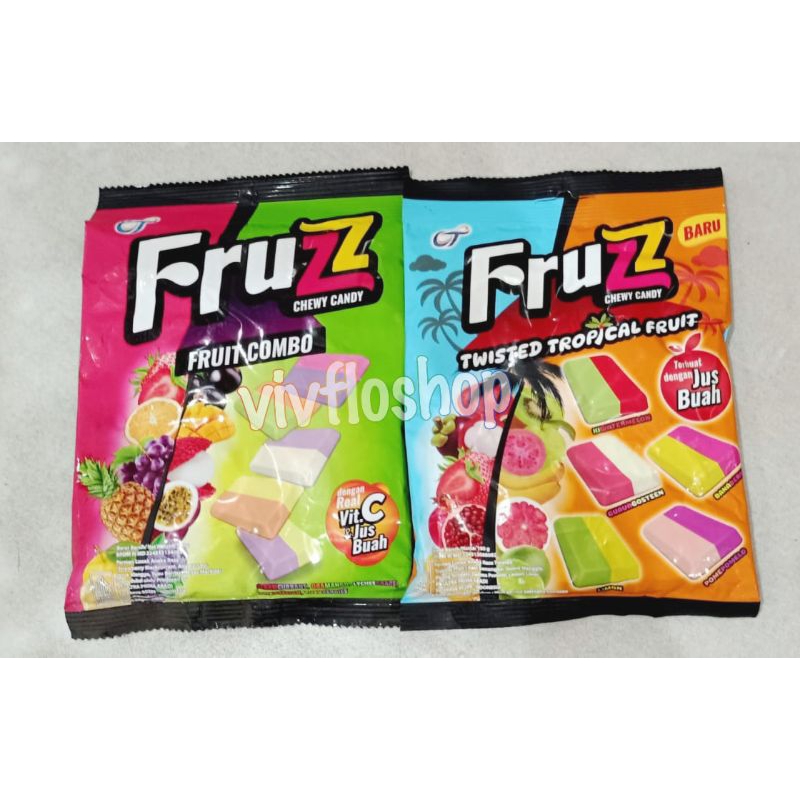 Jual Permen Fruzz Chewy Candy Fruit Combo & Tropical Fruit (Bag ...