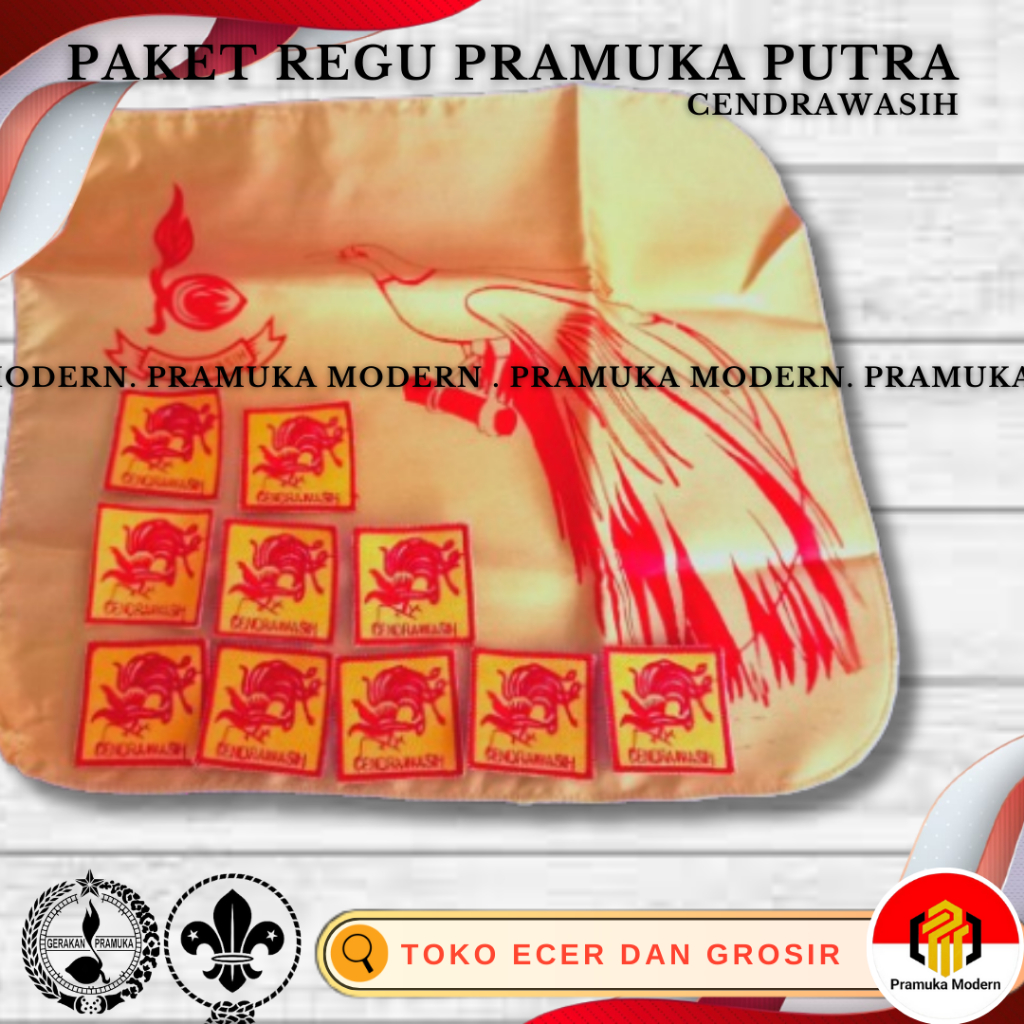 Jual Paket Regu Cendrawasih (1 Bendera regu + 10 tanda regu ) Paket ...