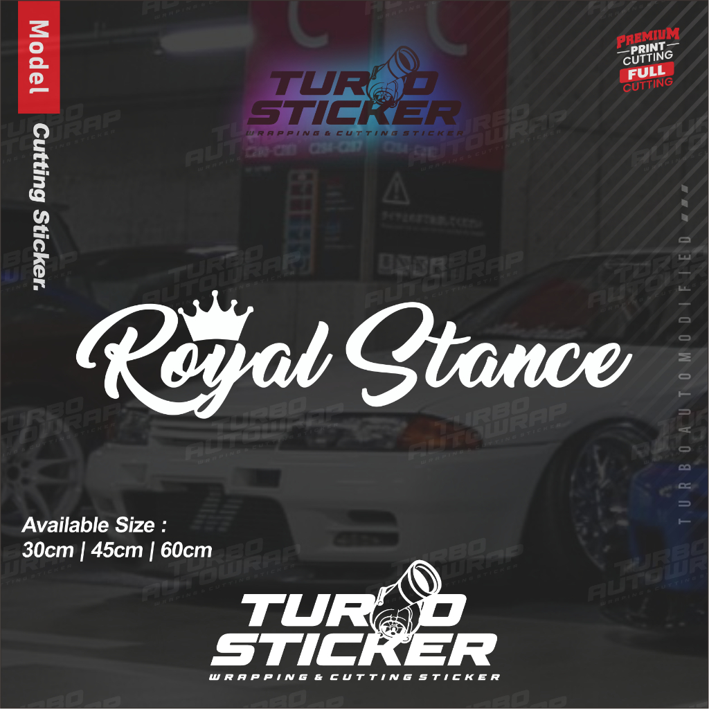 Jual Sticker Royal Stance Kaca Mobil | Cutting Sticker | Shopee Indonesia