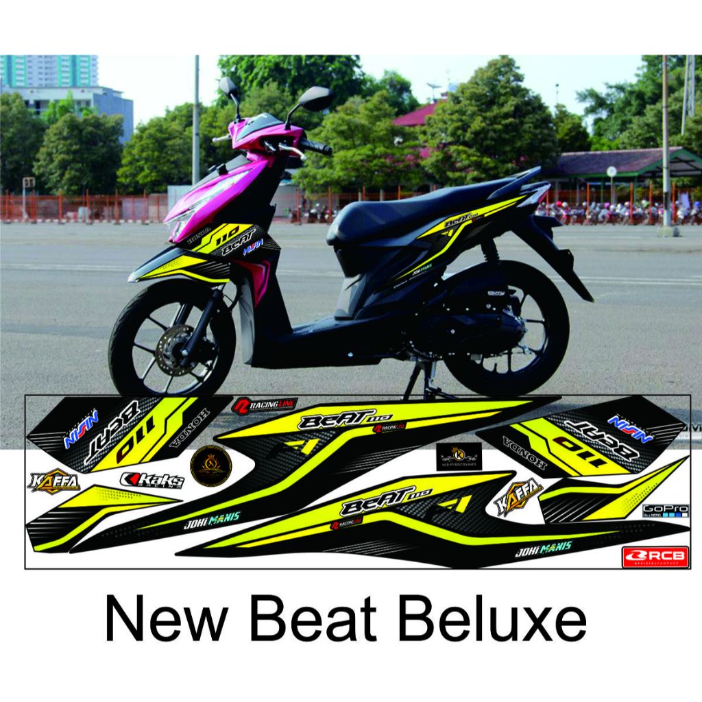 Jual STRIPING STICKER VARIASI DECAL MOTOR HONDA BEAT DELUXE TERBARU ...