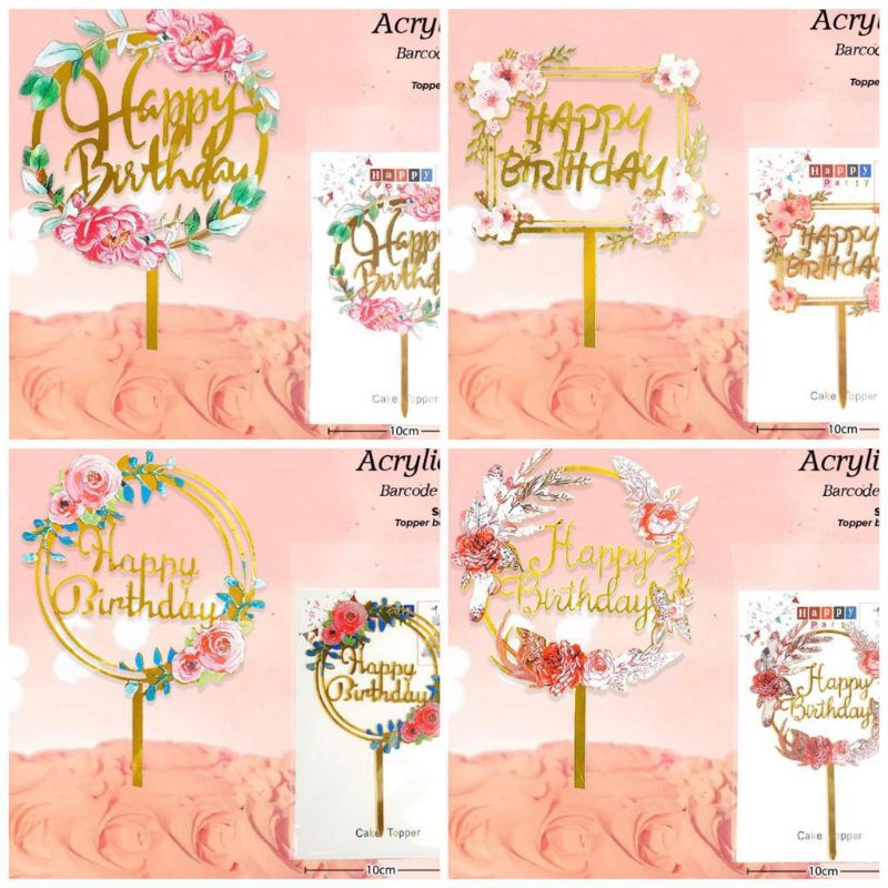 Jual Topper Birthday Fancy / Topper Kue Ulang Tahun / Toper HBD ...