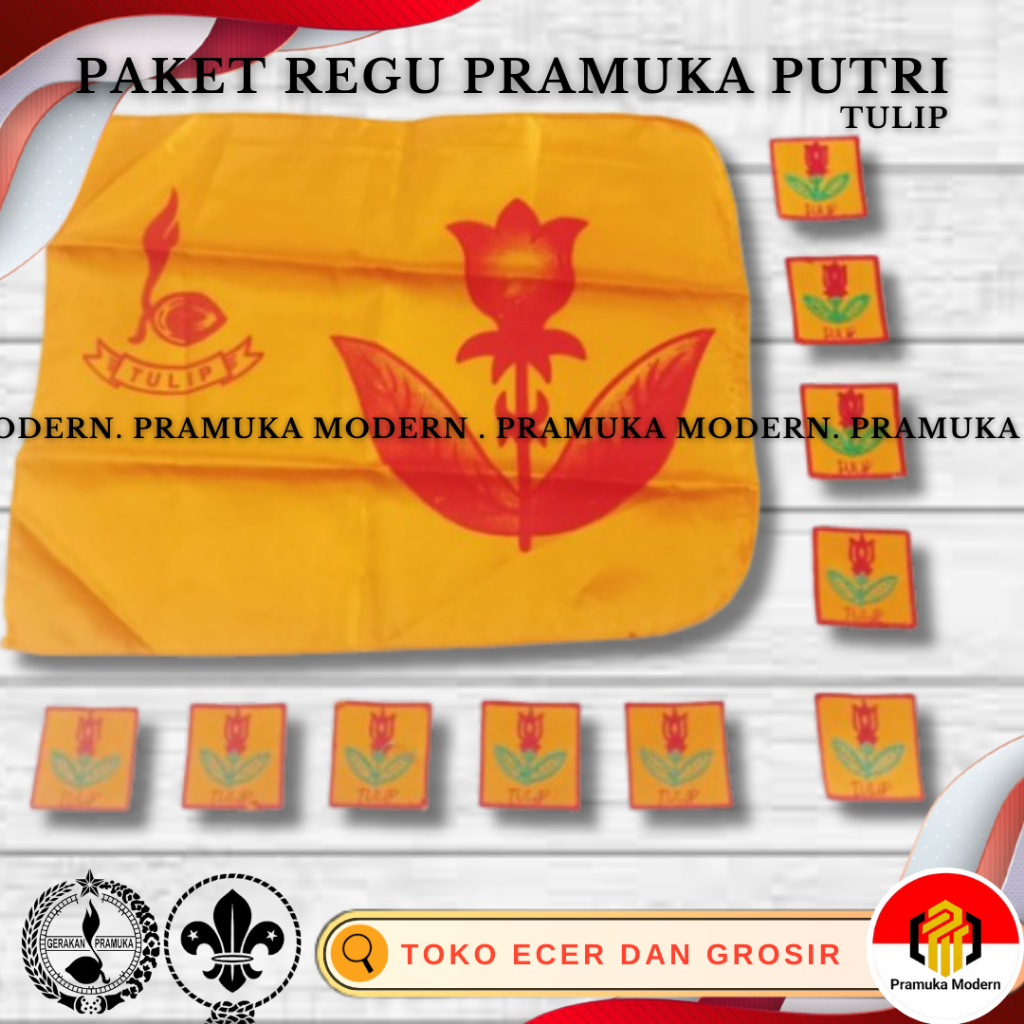 Jual Paket Regu Tulip (1 Bendera regu + 10 tanda regu ) Paket hemat ...