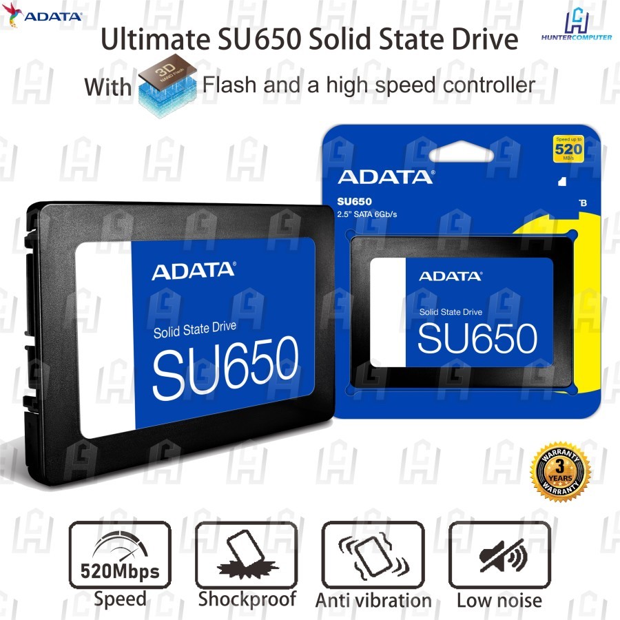Jual ADATA SSD Internal SU650 120Gb 240Gb 512Gb garansi 3 tahun ...