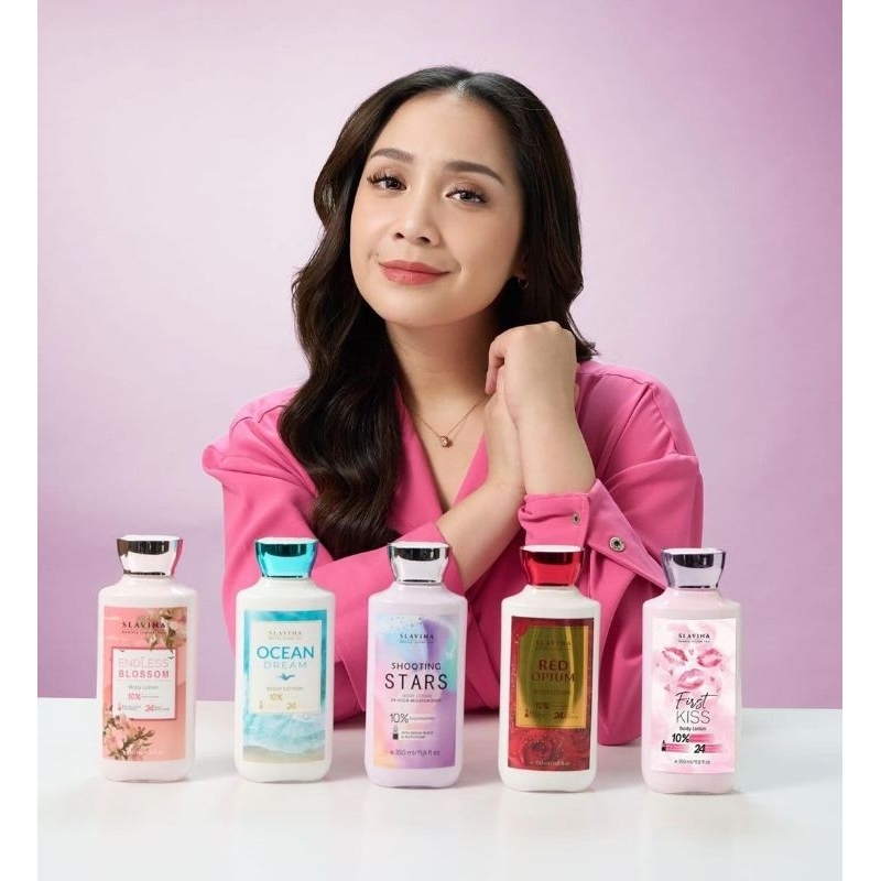 Jual SLAVINA Body Lotion Endless Blossom First Kiss Shooting Star Red Opium Ocean Dream by ...