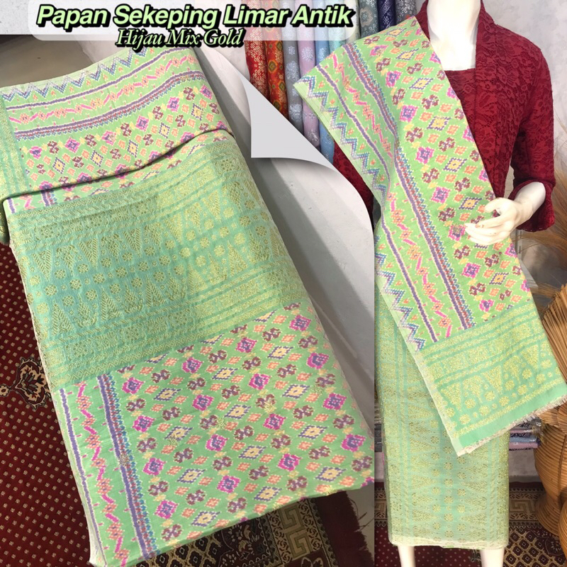 Jual Songket Papan Sekeping Limar Antik-Asli Tenun Tangan Palembang ...