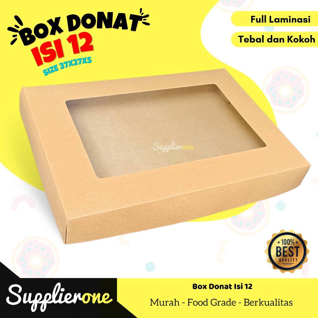 Jual Box Donat Isi 12 / Box Donat / Dus Kue / Kemasan Donat / Dus Roti ...