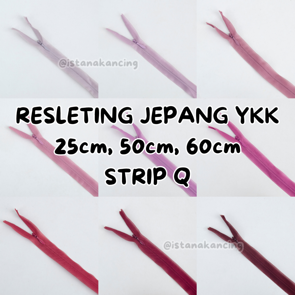 Jual Resleting Jepang YKK | Ukuran 25cm 50cm 60cm Original YKK Premium Zipper Jepang Strip Q ...