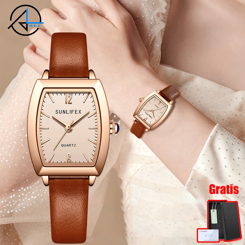 Jual Jam Tangan Wanita Original Sunlifex 6007 Korea Elegan Wanita Tali ...