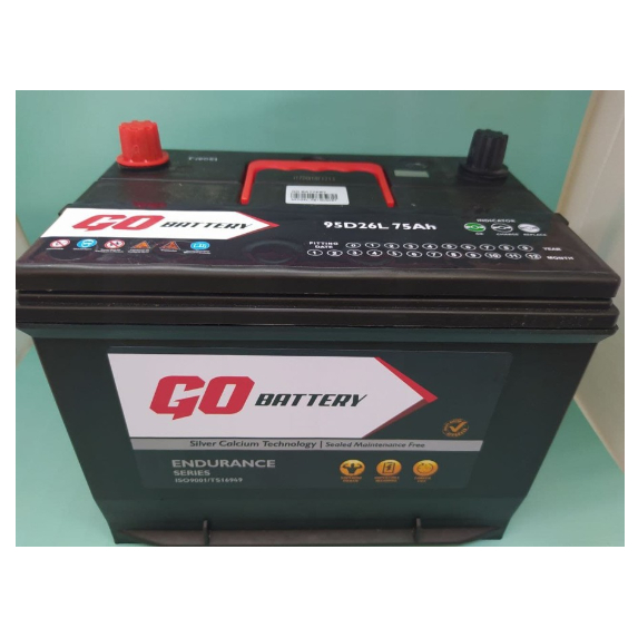 Jual AKI MOBIL Hino Dutro/Hyundai Santa FE/Isuzu ELF GO BATTERY 95D26L 12V/75AH | Shopee Indonesia