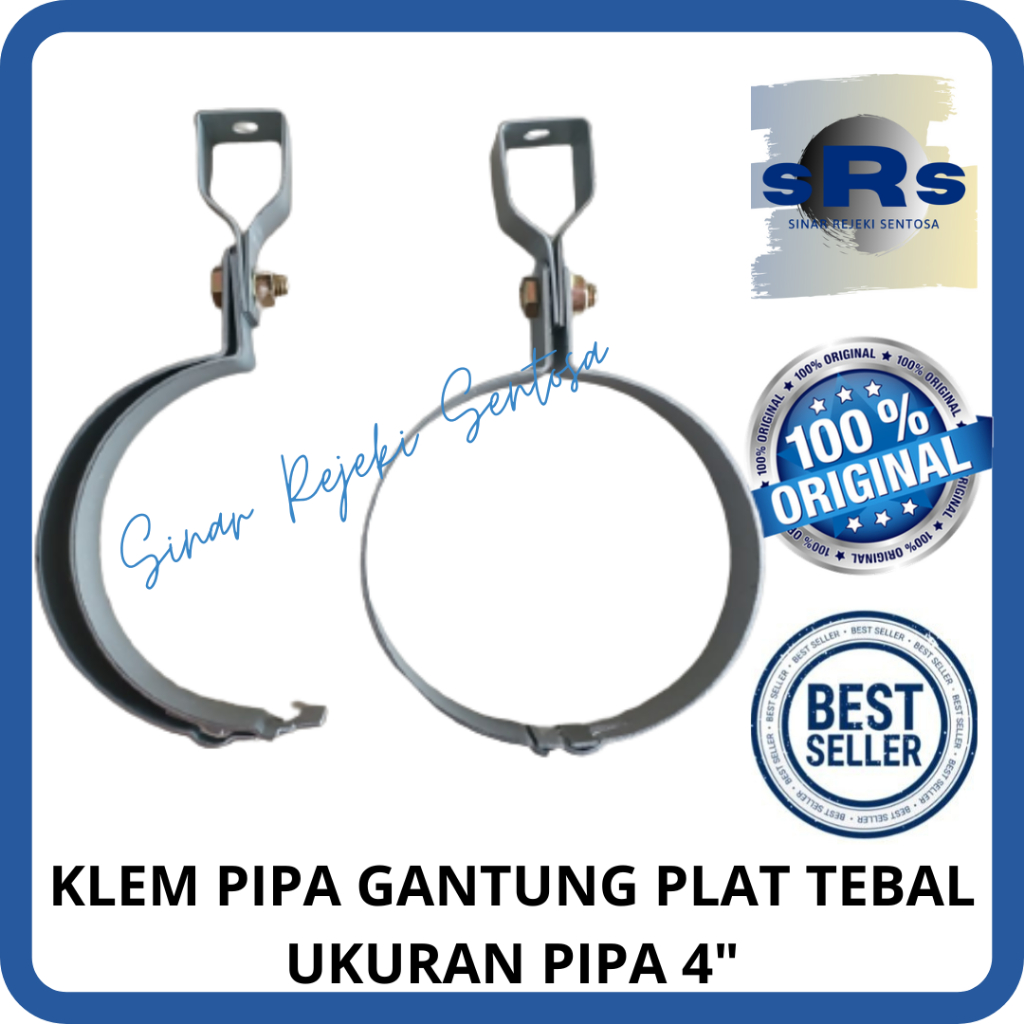 Jual HANGER CLAMP/KLEM PIPA GANTUNG POLOS 1/2"-8" TEBAL | Shopee Indonesia