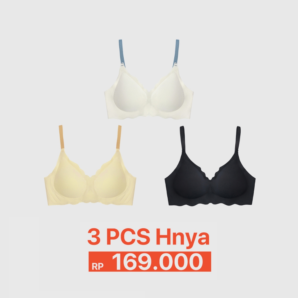 Jual GRENEY-Gbras-Paket bra (3PCS) Bra Gelombang Gesper 2 Push Up Bra ...