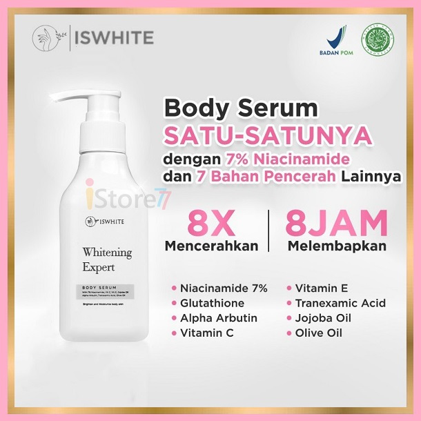 Jual ISWHITE Whitening Expert Body Serum with Niacinamide 7% 200gr ...
