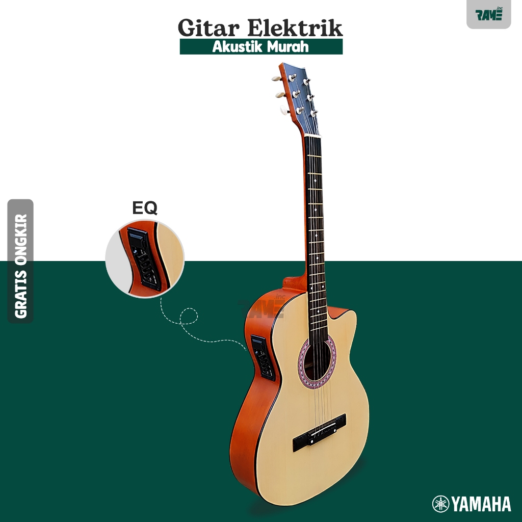 Jual [FREE ONGKIR] GITAR YAMAHA AKUSTIK ELEKTRIK PEMULA TERMURAH SENAR ...