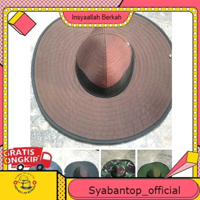 Jual Topi Rimba / TOPI PETANI // Topi Hiking / bucket Hat / topi gunung ...