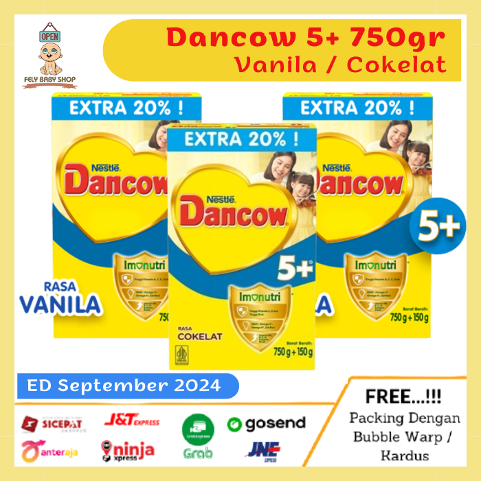 Jual Dancow 5 Plus Rasa Vanila Dan Coklat 750gr | Shopee Indonesia