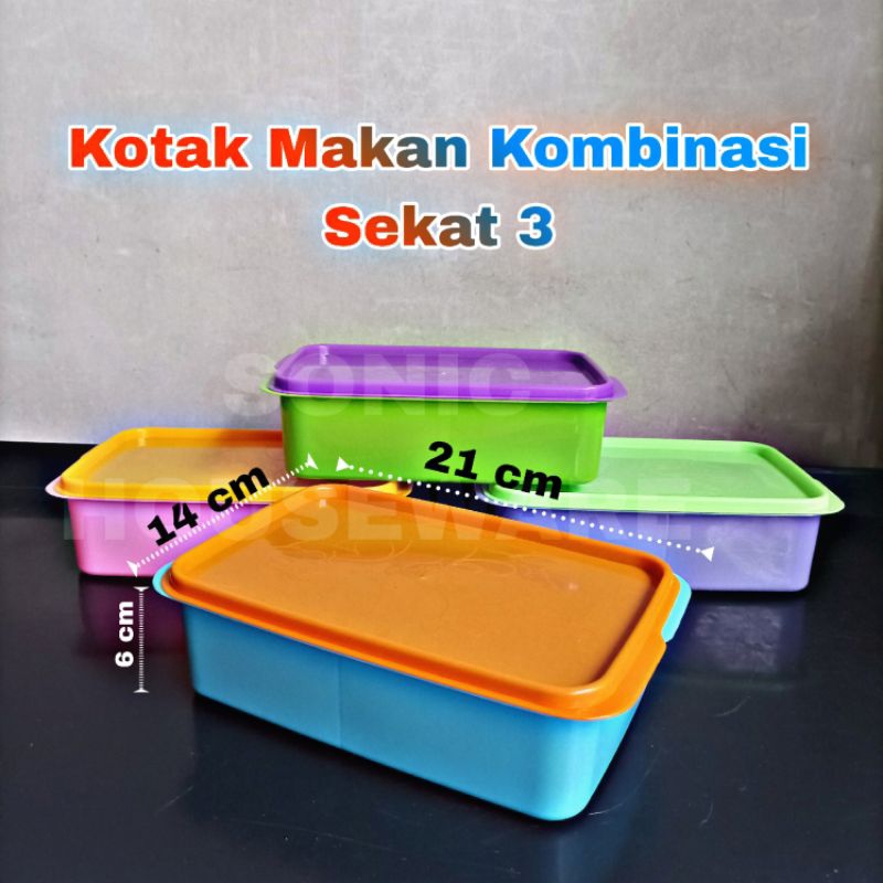 Jual Kotak Makan Box Makan Tepak Makan Kombinasi Wadah Bekal Lunch Box ...