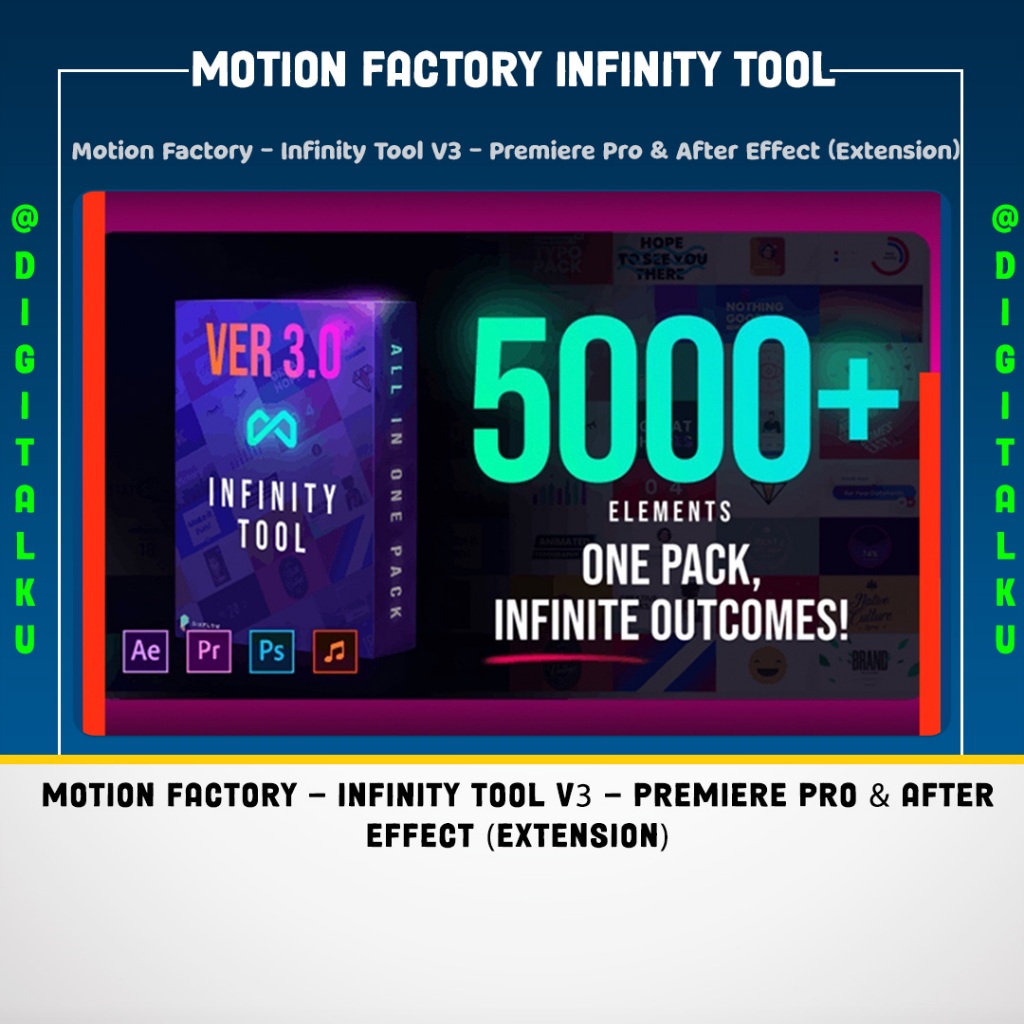 Jual Motion Factory - Infinity Tool V3 - Premiere Pro & After Effect ...