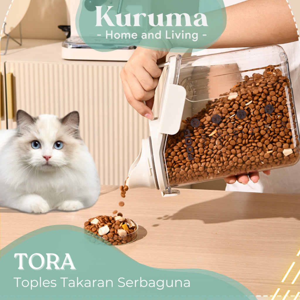 Jual KURUMA TORA Toples Cup Ukur Cemilan Kedap Udara Wadah Simpan ...