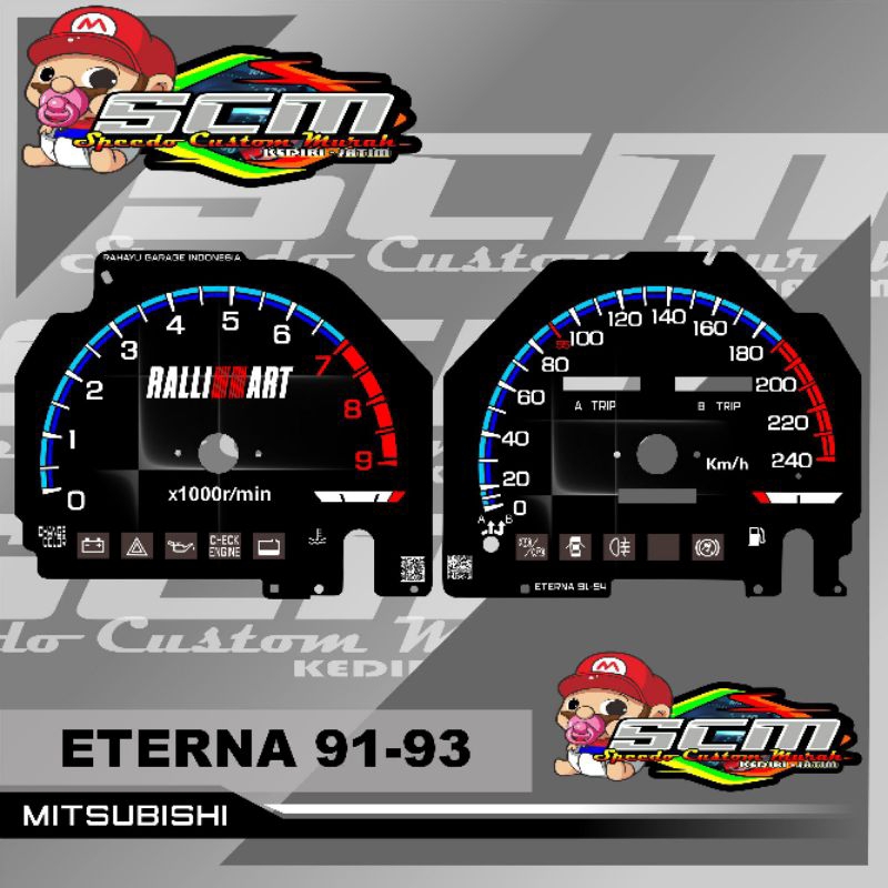 Jual Papan speedometer Mitsubishi Eterna 91-93 Rally Art panel ...