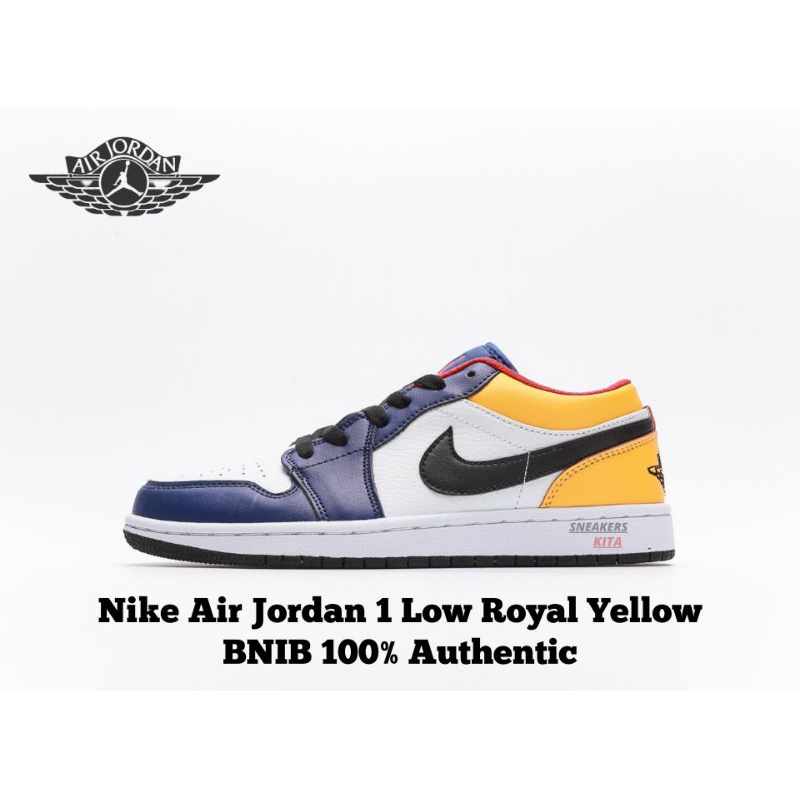 Jual [NEW] Sepatu Nike Air Jordan 1 Low Royal Yellow 553558-123 BNIB ...