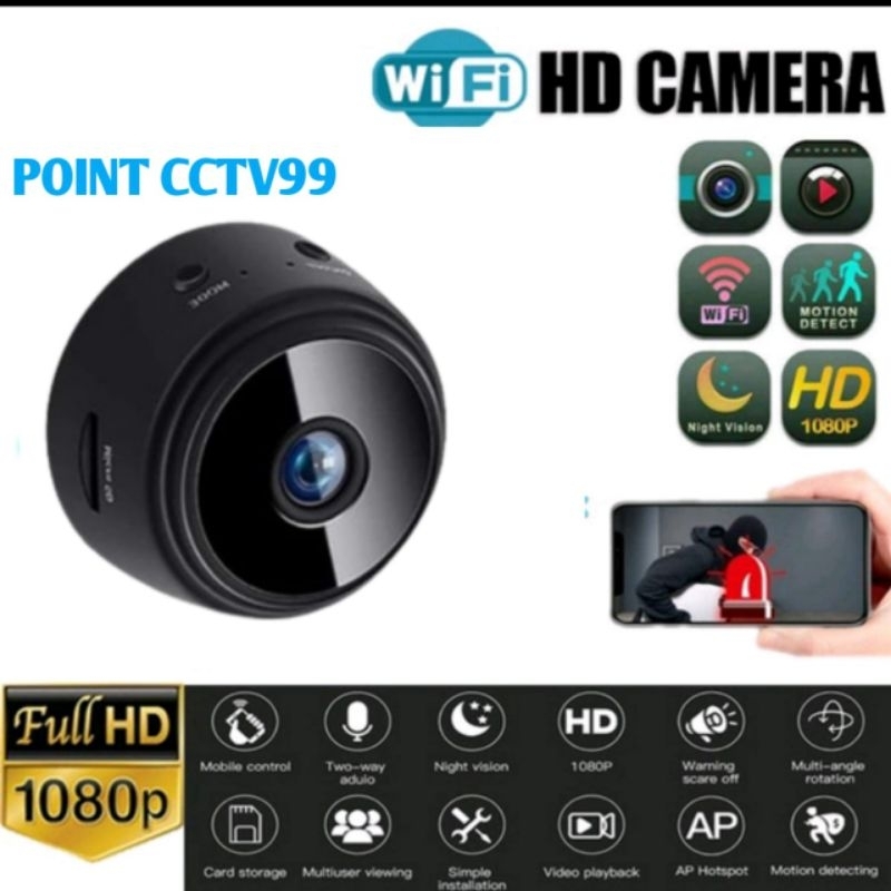 Jual CCTV IP CAM A9 CCTV MINI CAMERA 8MP FULL HD WIRELESS CCTV APLIKASI ...