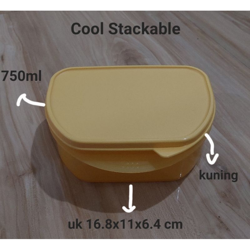 Jual ORIGINAL TUPPERWARE WADAH BEKAL BENTO/ COOL STACKABLE 1PC | Shopee ...