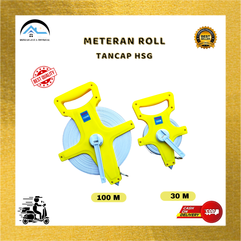 Jual RJO - Meteran Roll Tancap HSG / Meteran Tanah / Meteran Rol 30 Meter / 100 Meter Fiber ...