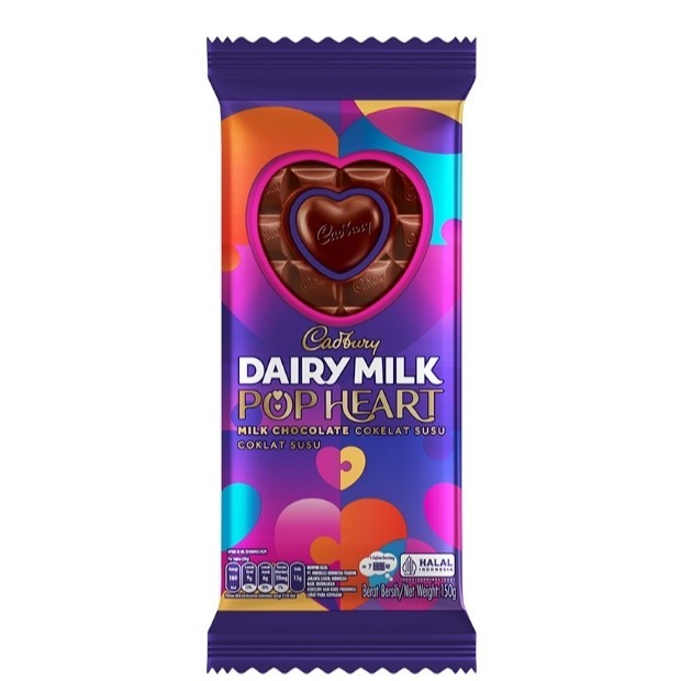 Jual Cadbury Dairy Milk Pop Heart Milk Chocolate 150 gr | Shopee Indonesia
