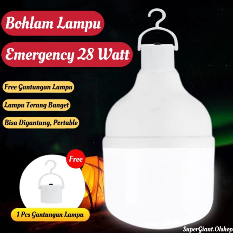 Jual Bohlam Lampu LED Emergency 28 W Jumbo Tetap Nyala Lama Walau ...