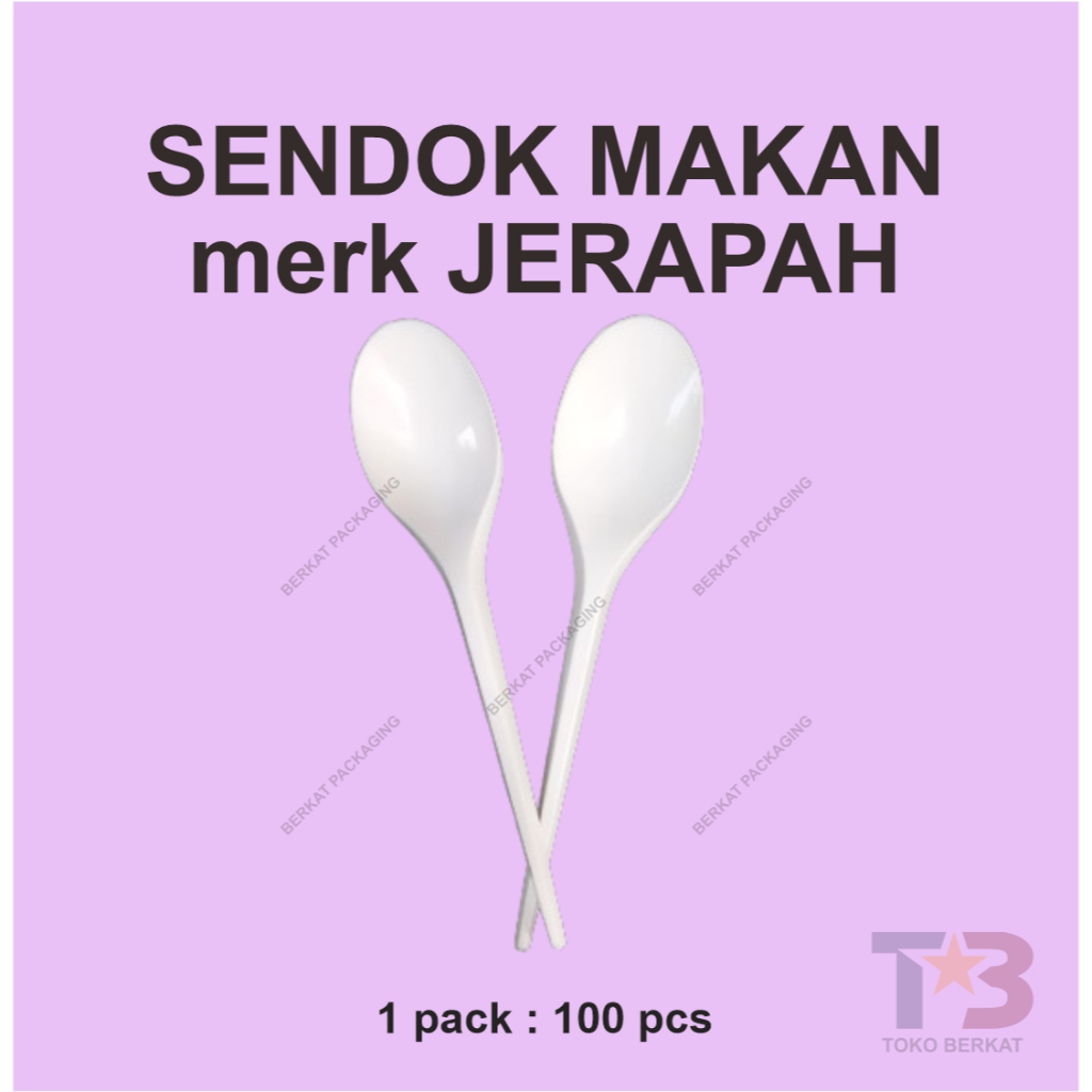 Jual Sendok Makan Putih Merk JERAPAH ISI 100bj / Garpu Makan Putih Merk ...