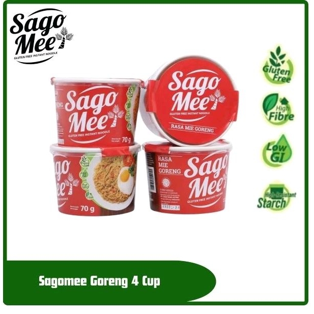Jual SAGO MEE PAKET MIE GORENG 4 CUP SAGOMEE MIE INSTAN ENAK SEHAT ...