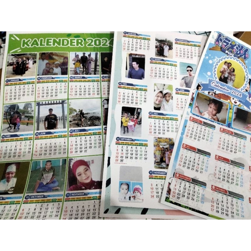 Jual Open PO Kalender 2024 ukuran A3 Foto Desain 100+ | Shopee Indonesia