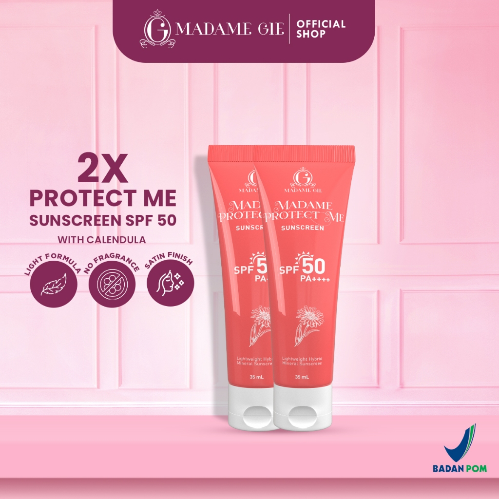 Jual 2X Madame Gie Madame Protect Me Sunscreen SPF 50 PA ++++ With ...