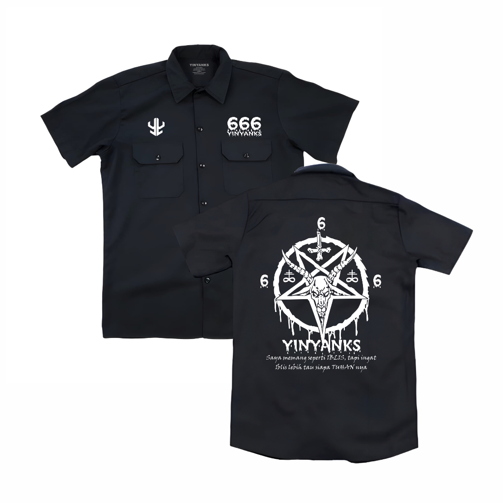 Jual Yinyanks Workshirt satanic pluralisme kita berbeda kemeja kerja ...