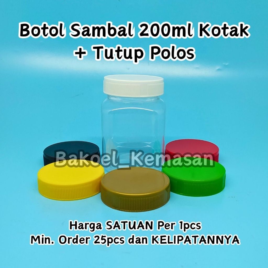 Jual Botol sambal / Botol sambel / Toples Sambal / Toples Sambel 200ml ...