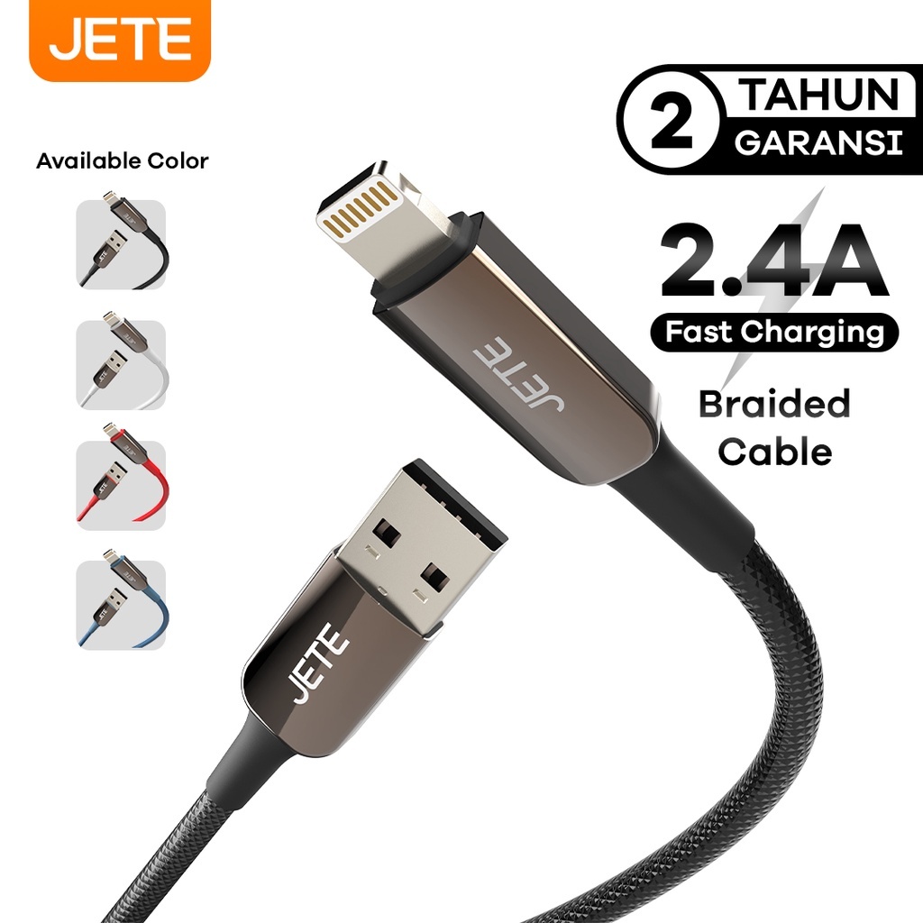 Jual Kabel Data Lightning/Iphone JETE CX9 12W Fast Charging 2.4A ...