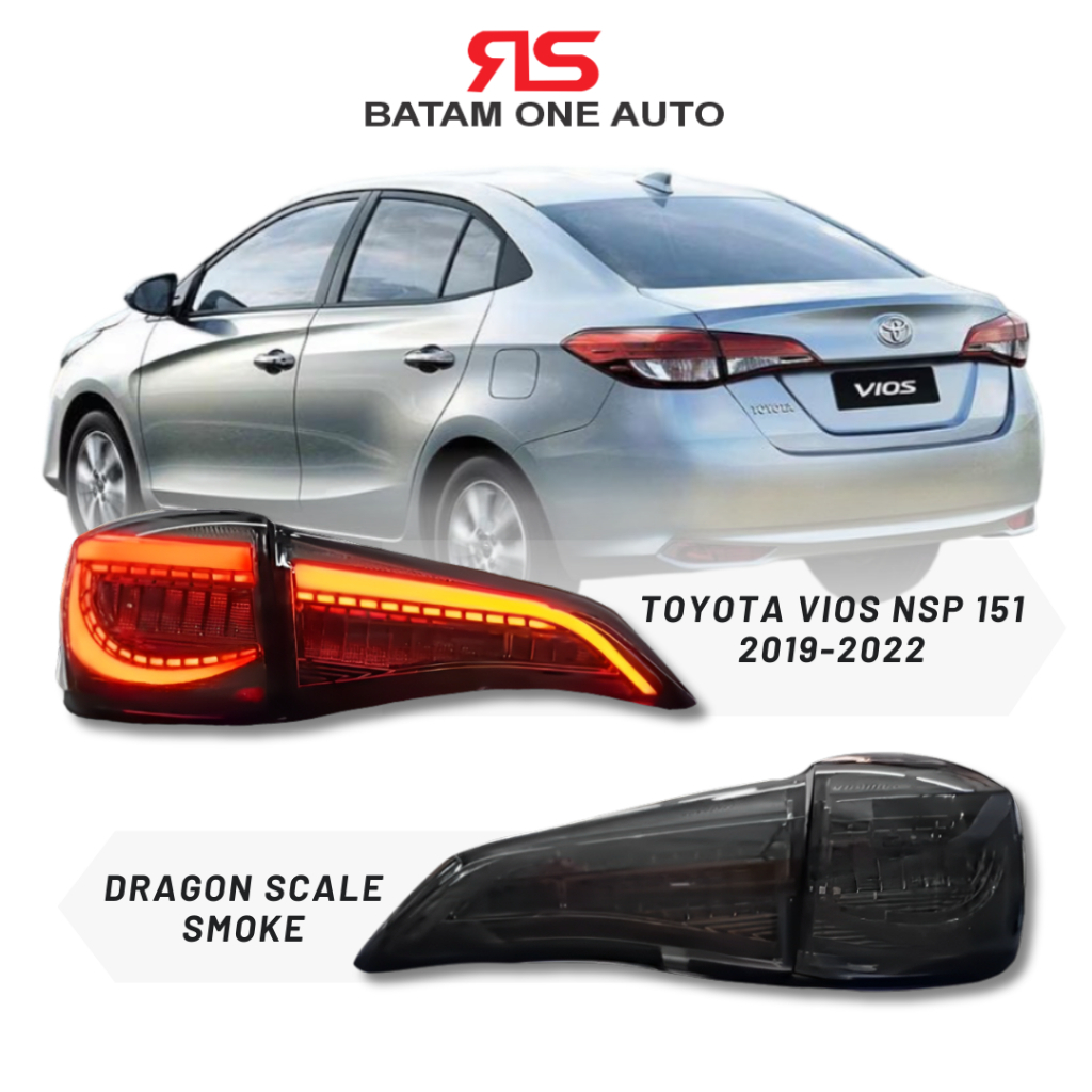 Jual BOA - Toyota Vios NSP151 Dragon Scale 2019 - 2022 (Smoke) | Lampu ...