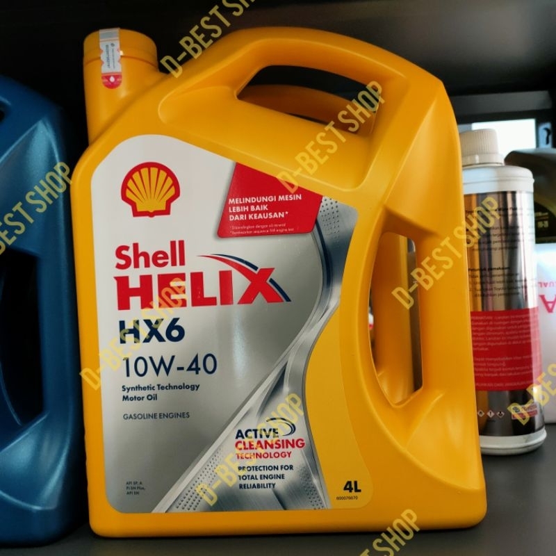Jual oli mobil bensin shell HX6 10w/40 - 4 liter | Shopee Indonesia