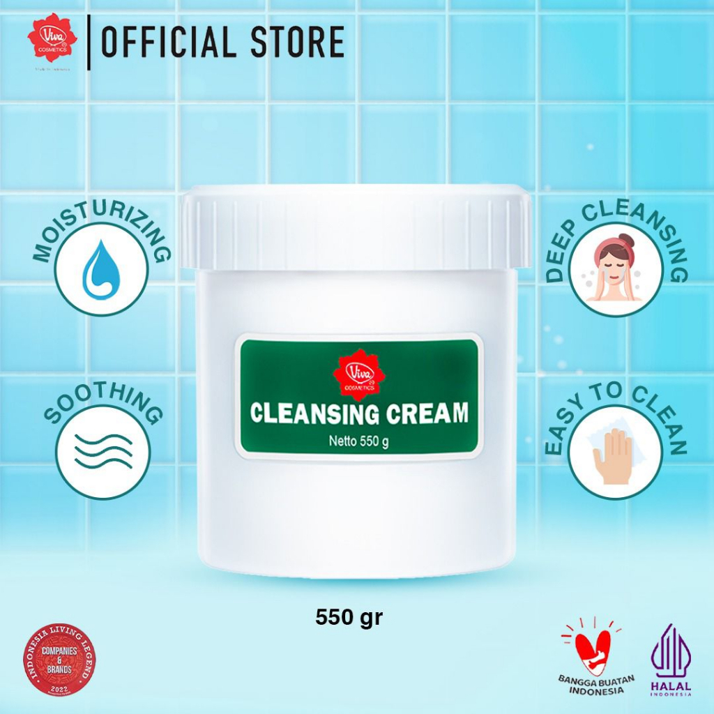 Jual VIVA Cleansing Cream (DEEP CLEANSING) - 30g/ 200g/ 550g | Shopee ...
