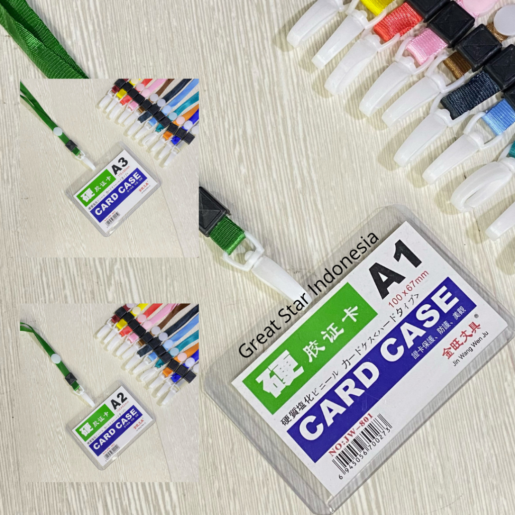 Jual CARD CASE ID CARD PANITIA + TALI I ID CARD KEW KEW 1CM PLASTIK ...