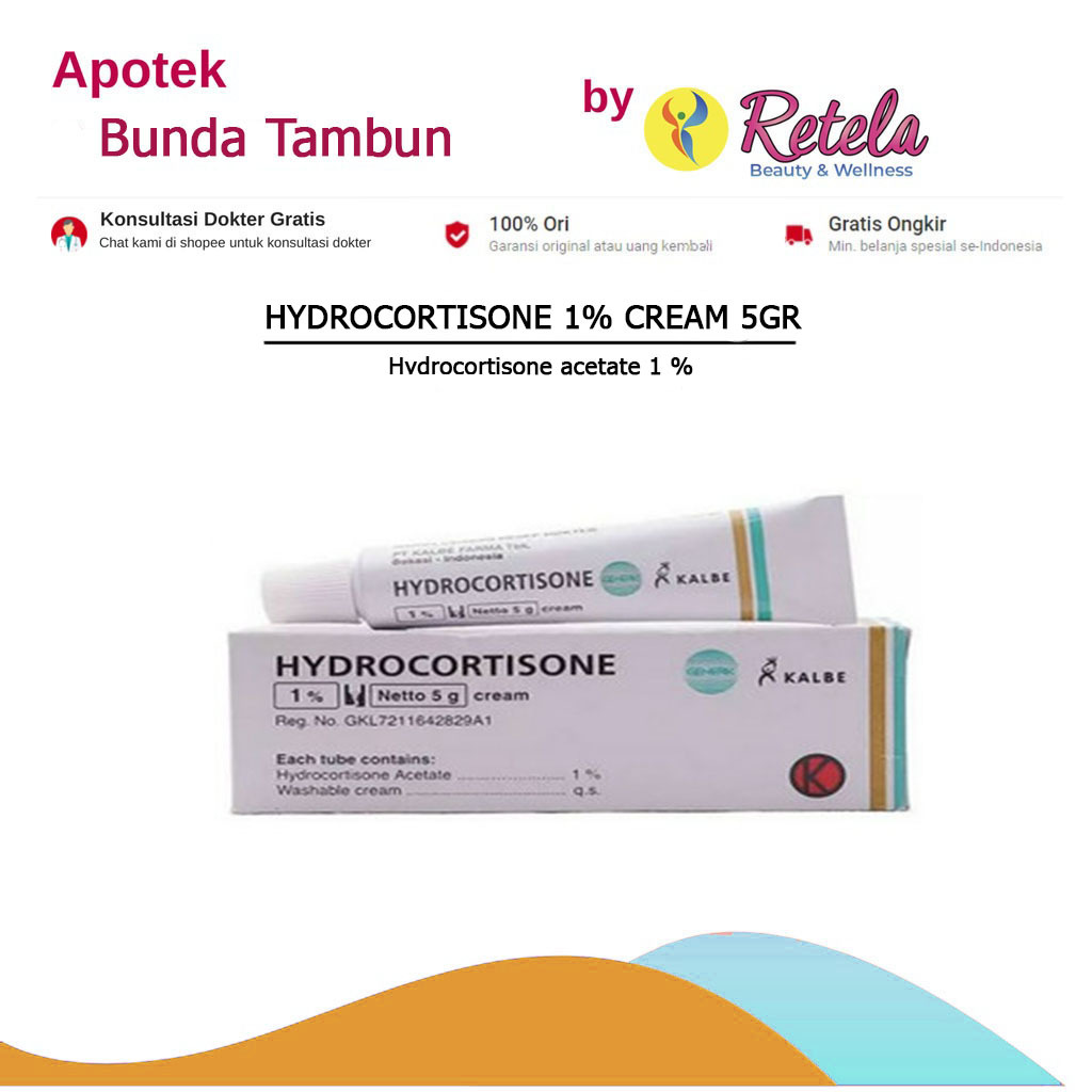 Jual HYDROCORTISONE 1% CREAM 5GR (Gen-Kalbe) | Shopee Indonesia