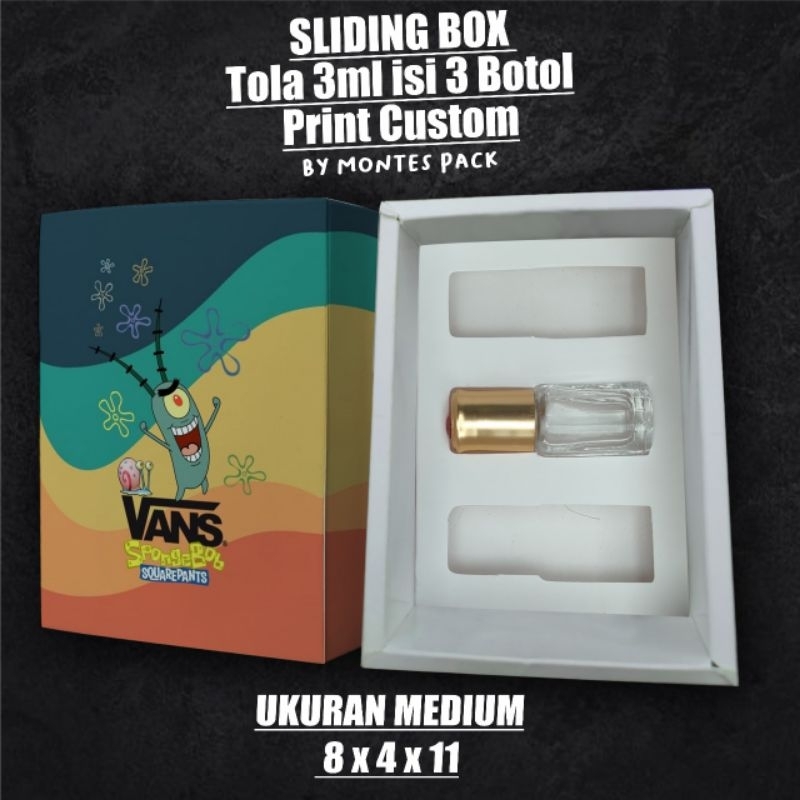 Jual Box Slide untuk tola 3ml isi 3 botol CUSTOM PRINT | Box Sliding ...