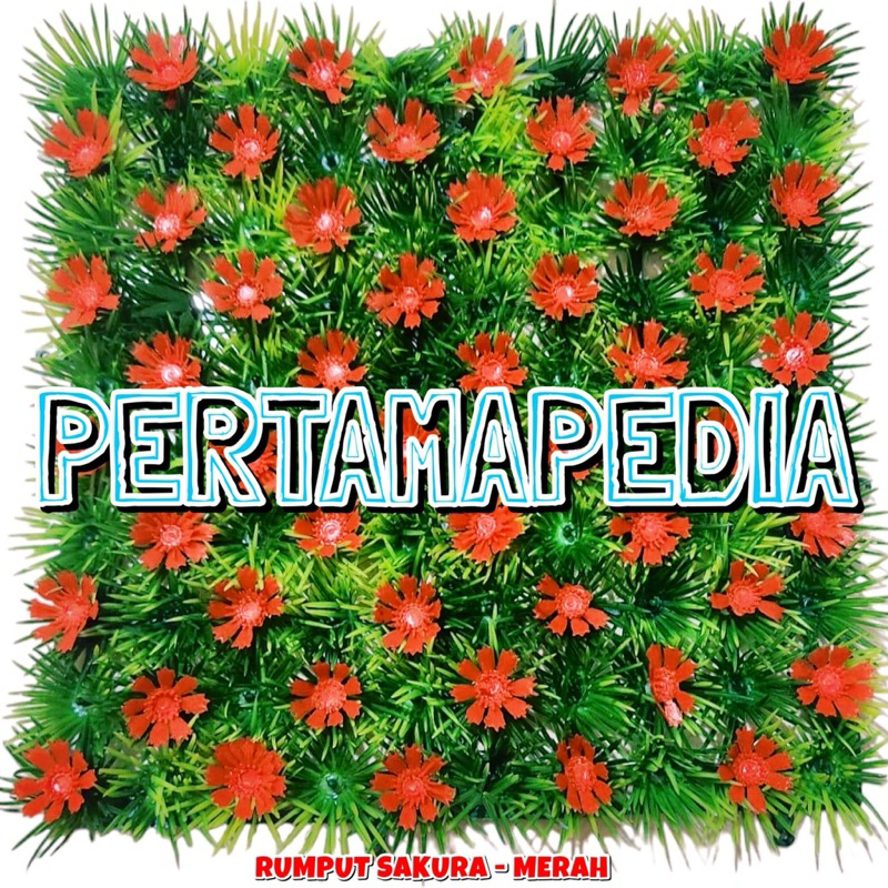 Jual RUMPUT SAKURA UKURAN 25X25 CM/ RUMPUT AQUARIUM/ RUMPUT PLASTIK ...