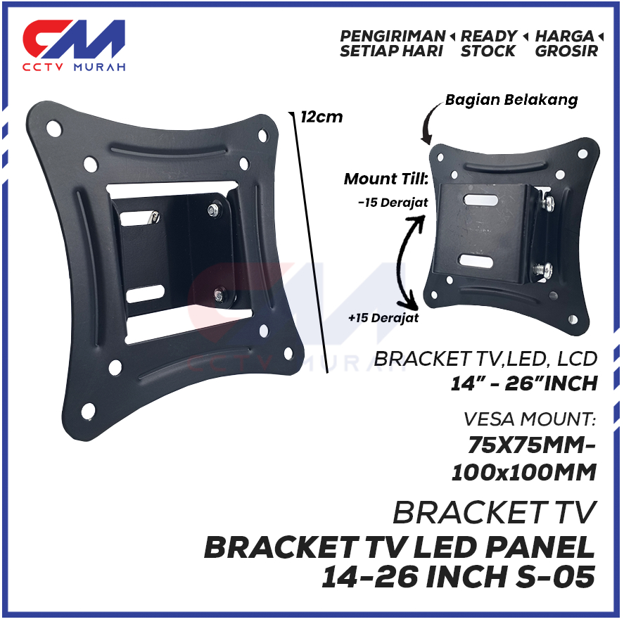 Jual Bracket TV LCD LED 14"-26" || Monitor LCD, LED Tipis , Universal ...