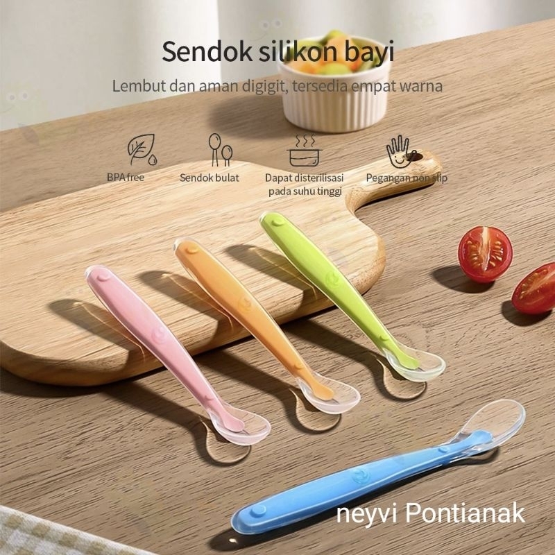 Jual Sendok Makan Bayi Silicon | Shopee Indonesia