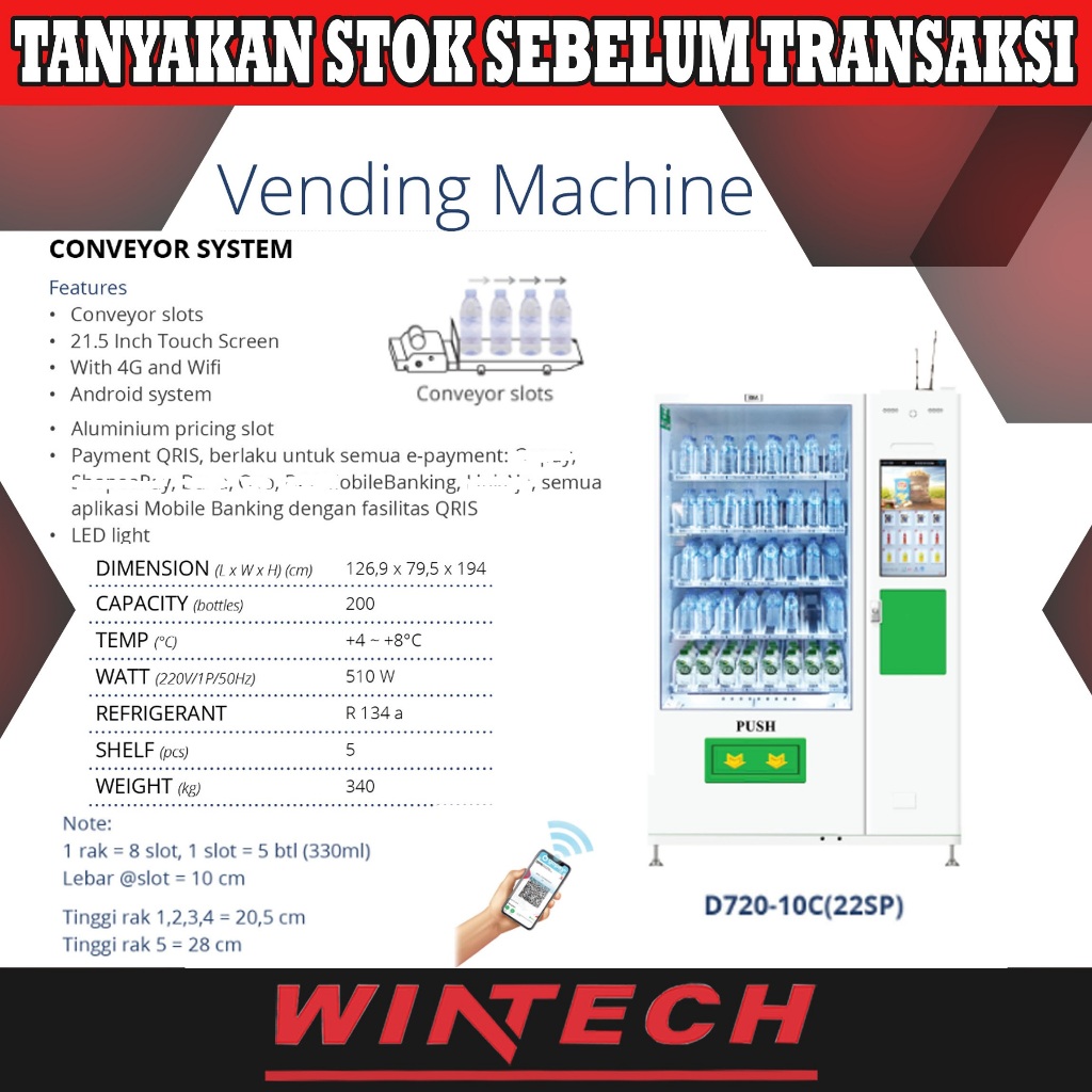 Jual Gea D720-10C(22SP) Vending Machine / Mesin Pendingin Jual Otomatis ...