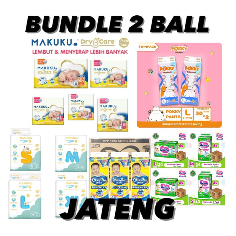 Jual [JATENG 2BALL] paket bundle semua merk popok | Shopee Indonesia